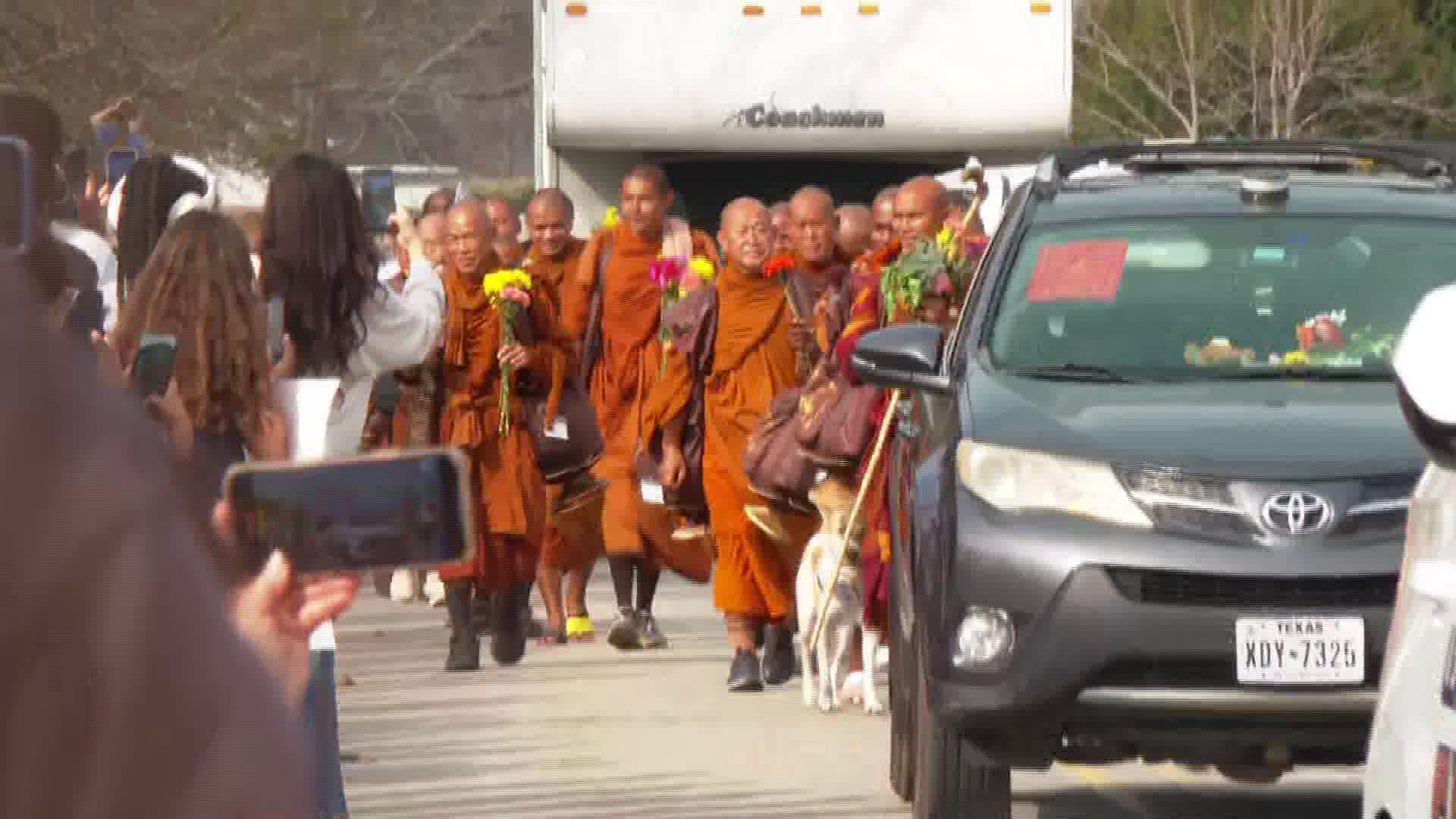 WATCH: Monks head to Columbia in journey to D.C.