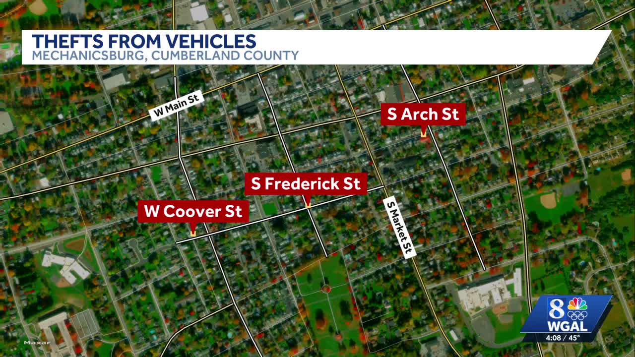 Mechanicsburg police investigate overnight car thefts in Cumberland County