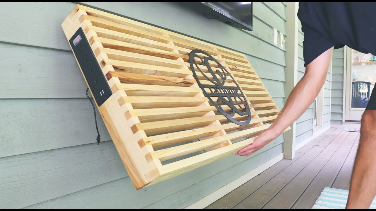 I built an outdoor bar shelf with hidden features! 🍹