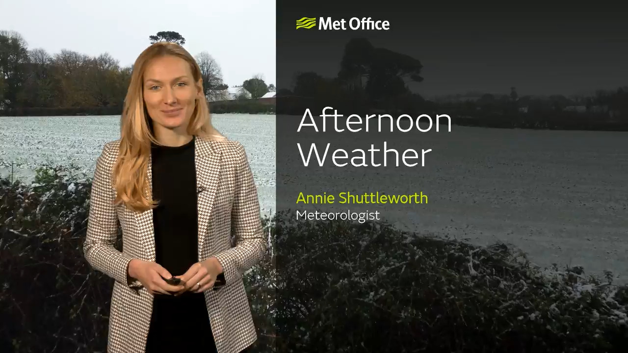 Met Office Friday afternoon weather forecast 02/01/2026