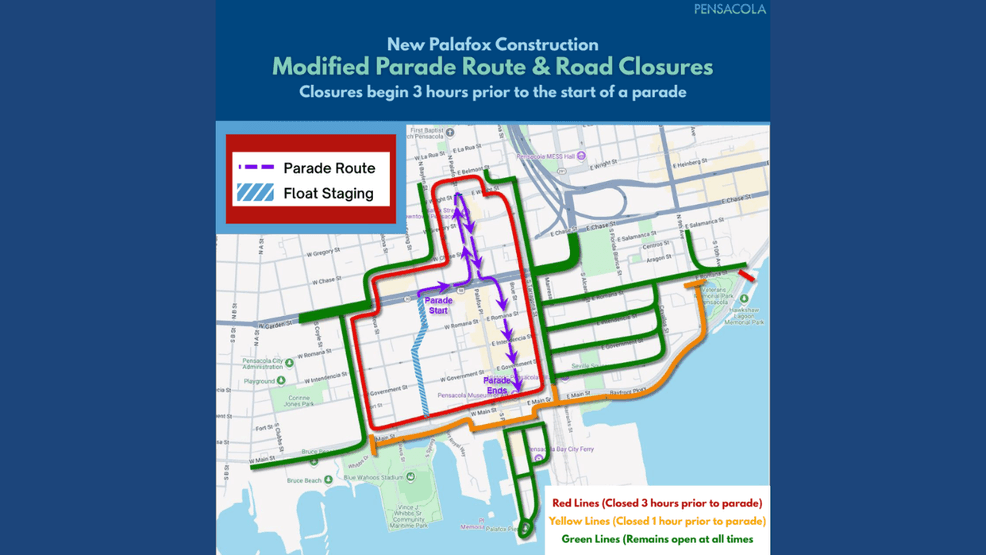 City modifies downtown Pensacola parade route for 'New Palafox ...