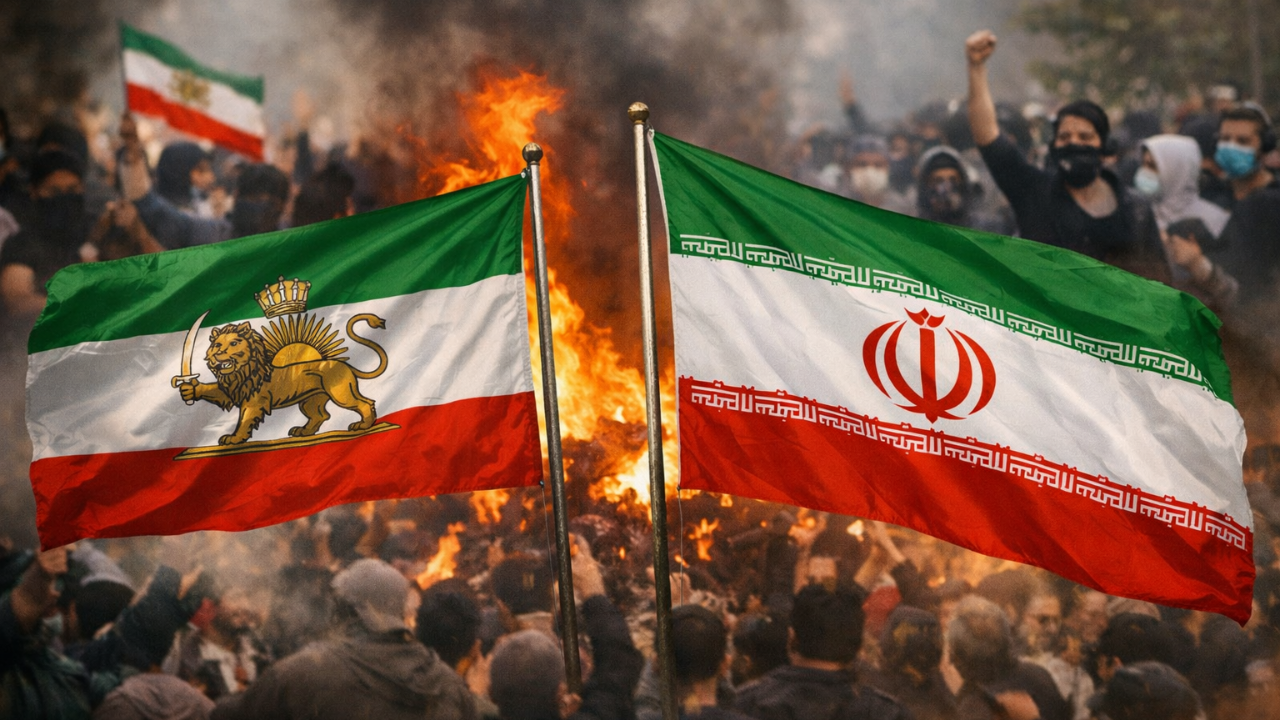 Which is Iran's real flag? Pre-revolution lion-and-sun take center ...