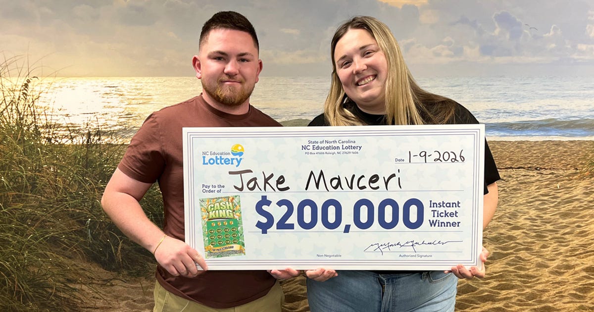 A newly married Brunswick County couple just hit big in the lottery