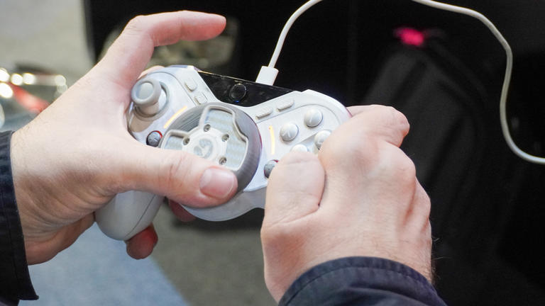 I tried a racing controller with a steering wheel stuck to it — and it ...