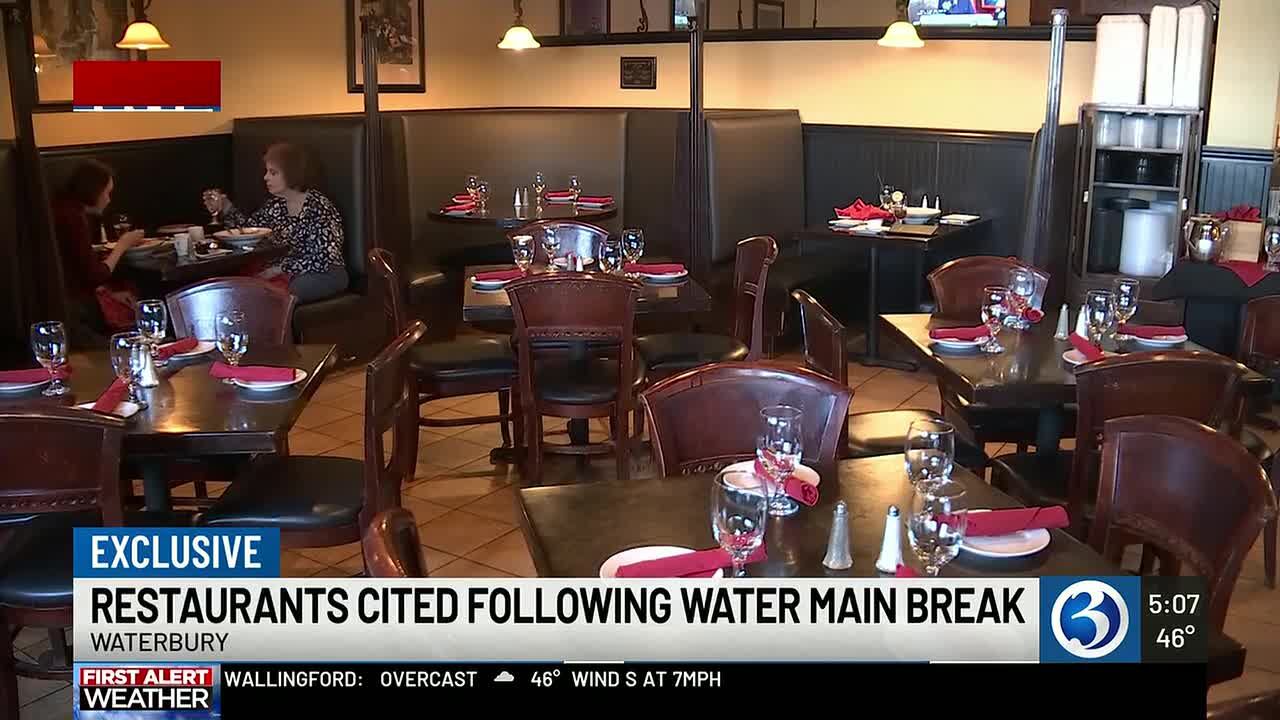 34 Waterbury restaurants cited for staying open during water main break