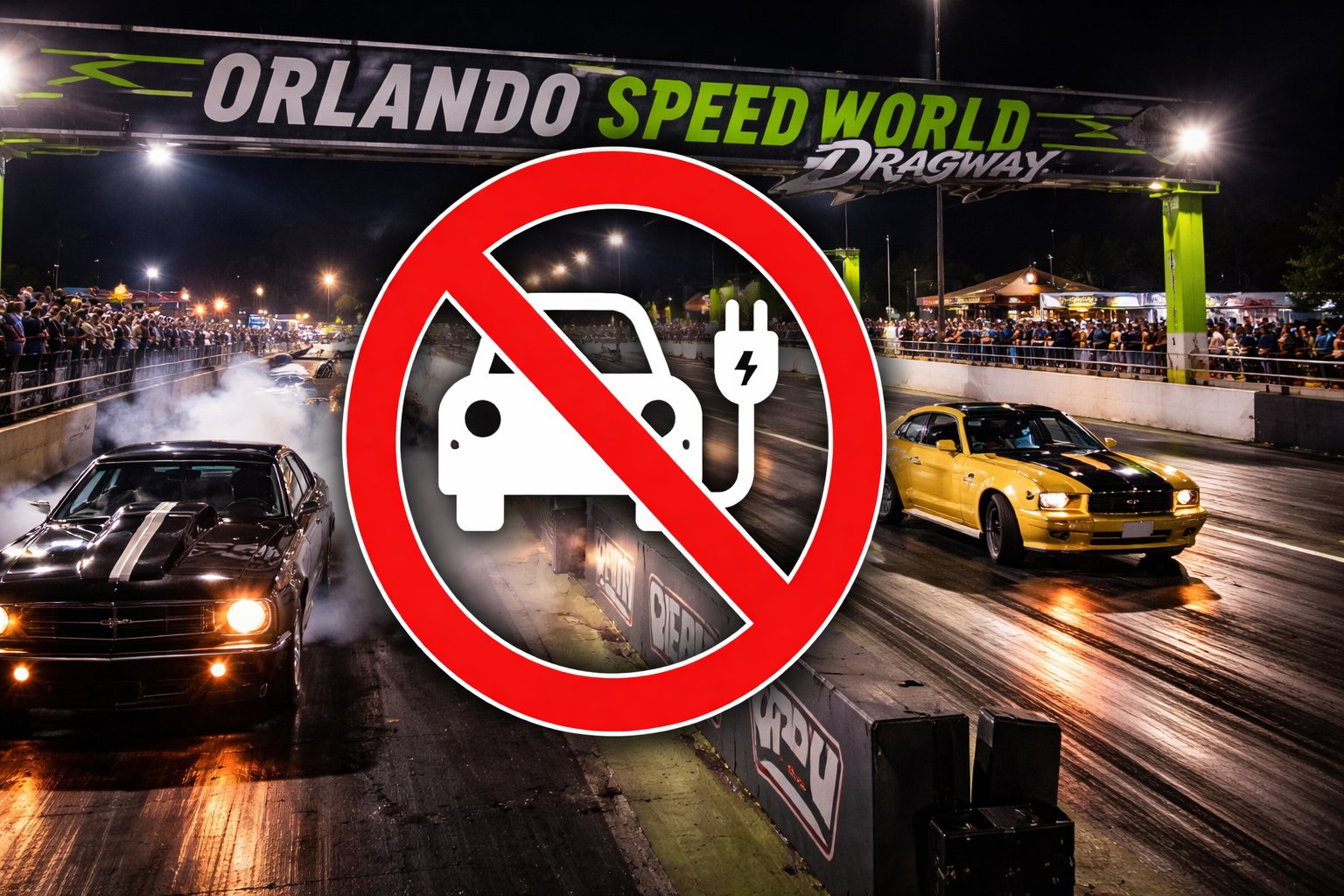Drag strip bans electric vehicles