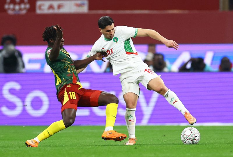 Soccer-five-star Diaz on target again as Morocco beat Cameroon 2-0