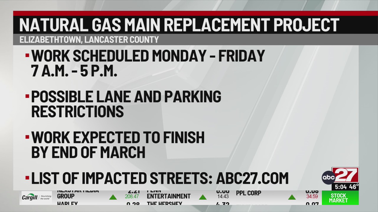 Gas main replacement project planned in Lancaster County