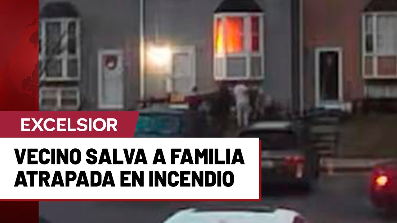 Vecino se convierte en héroe al rescatar a familia de incendio