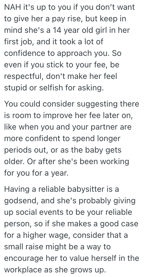 New babysitter wants a raise after a few months of work, but this mom ...