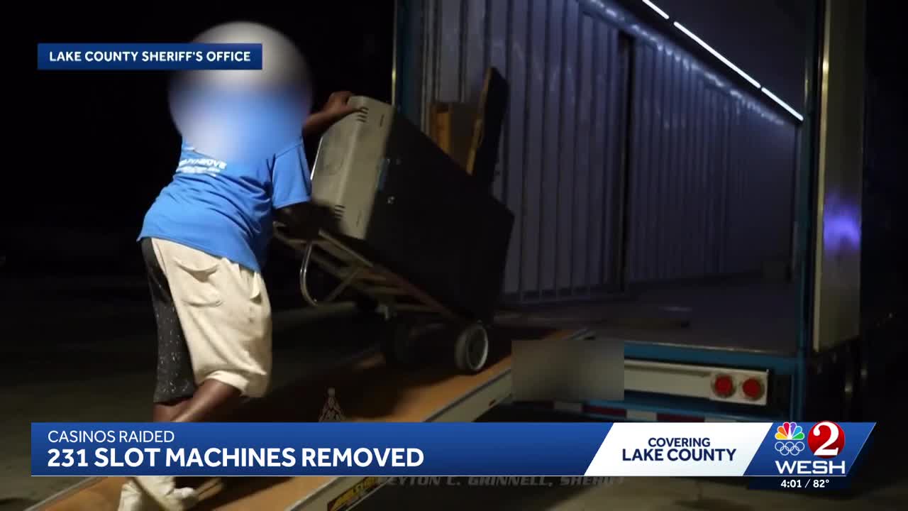 Hundreds of slot machines taken in illegal gambling bust in Florida