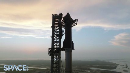 Amazing aerial footage of SpaceX Starship ahead of a space launch
