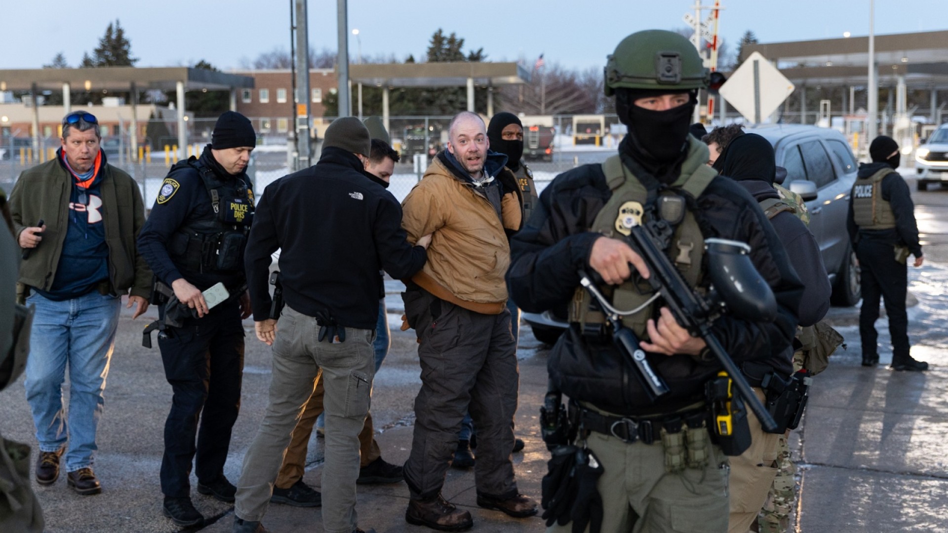 Protests outside federal building in Minneapolis