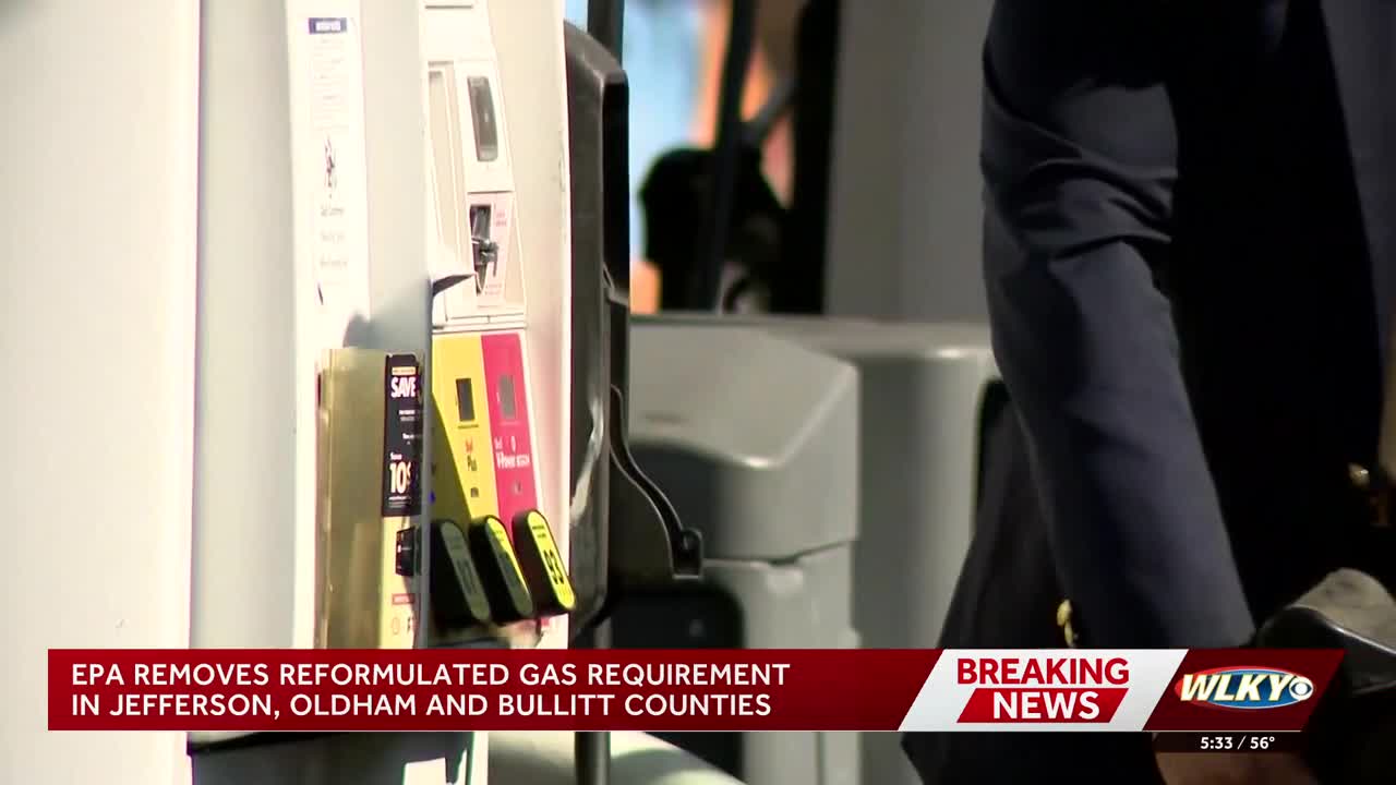 EPA removes formulated gas requirement in Jefferson, Oldham, and ...