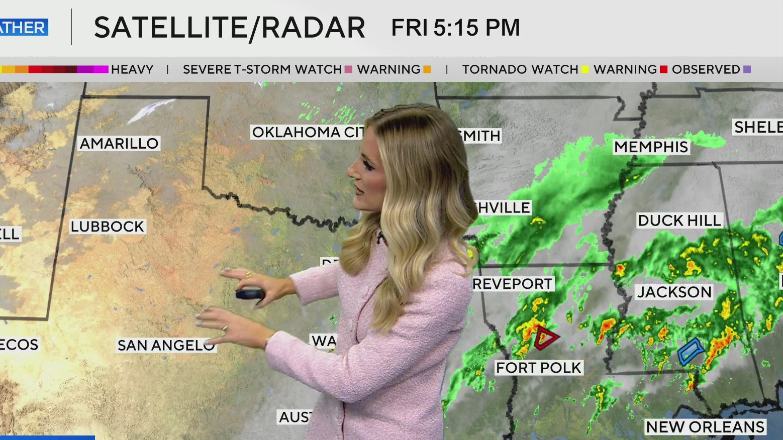 Storm line shifts east as cold front approaches North Texas