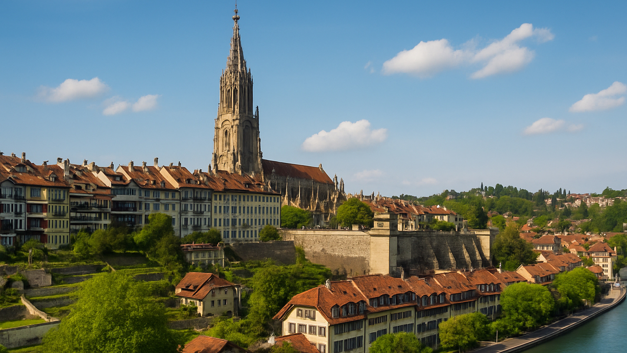 Bern from above: Switzerland’s capital and iconic cathedral