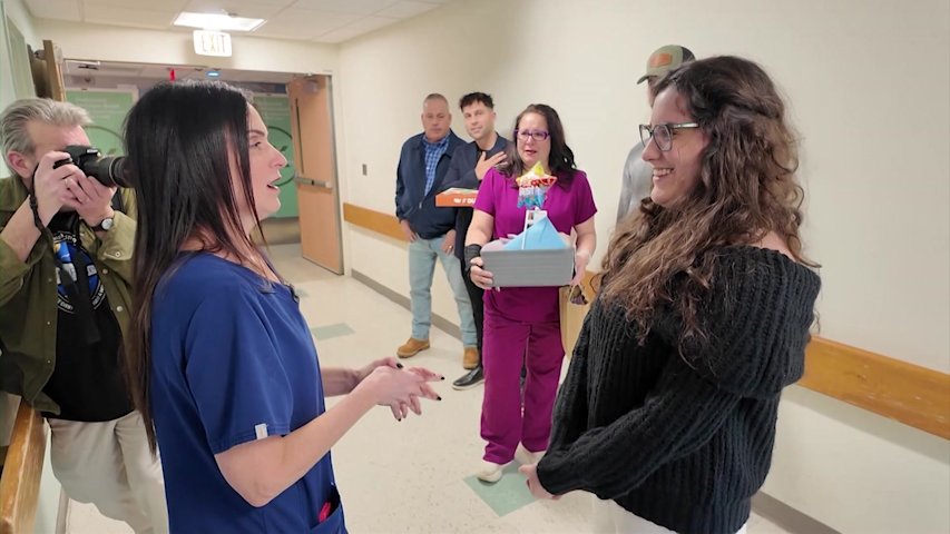 Woman reunites with NICU nurse who helped save her life after 3-month ...