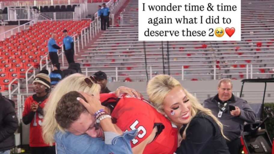 Carson Beck’s mom steals son, daughter Kylie’s spotlight in Miami ...