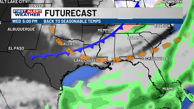 First alert forecast: Storms exit early Saturday ahead of a much cooler ...