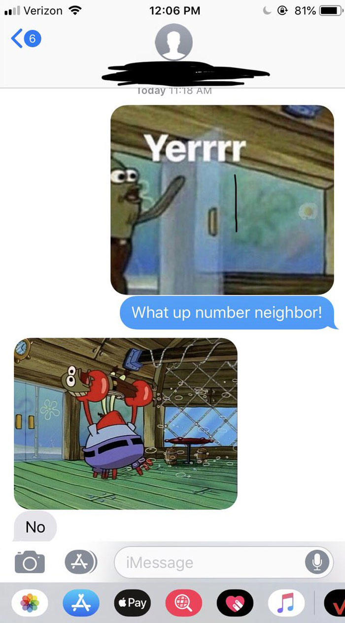 11 of the best answers people received after texting their number neighbors