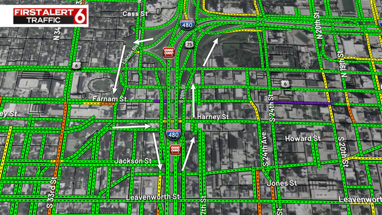 Traffic alert - Interstate 480 closed this weekend for Farnam bridge ...