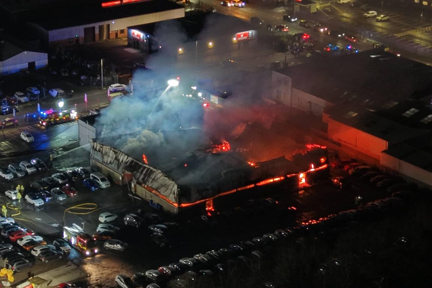 Bangor fire at Balloo Way: Firefighters tackling 'significant' blaze on ...