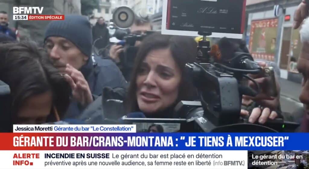 Incendie de Crans-Montana : Jessica Moretti en pleurs, la propriétaire ...