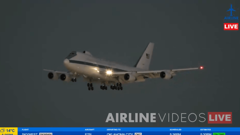 Pete Hegseth landing at LAX in Trump's 'Doomsday plane' sets off ...