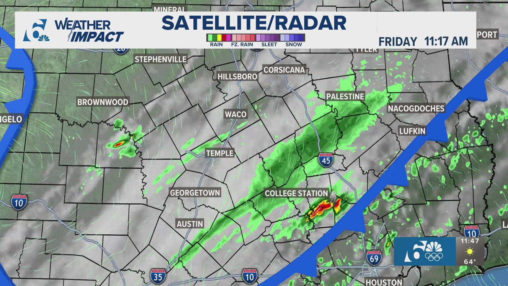 Cold front to bring storms with steep temperature drop to Central Texas