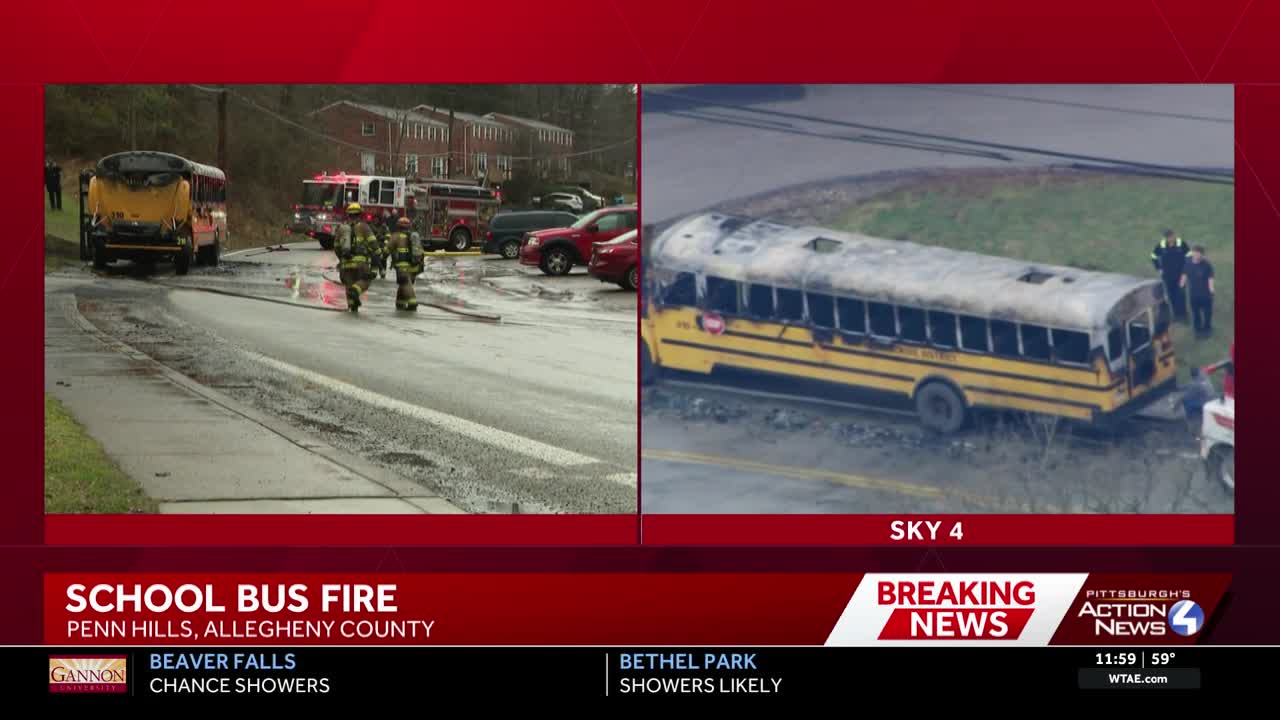 40 students escape bus before it caught fire in Penn Hills