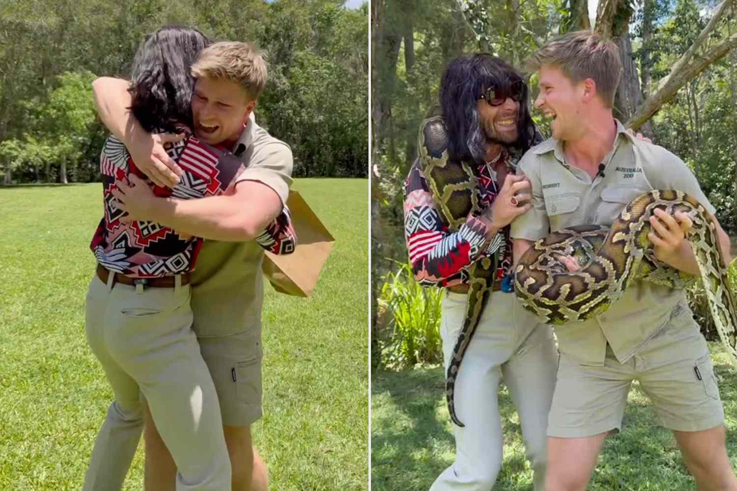 Mr. Fantasy sniffs a snake and licks kangaroo poo while visiting Robert ...