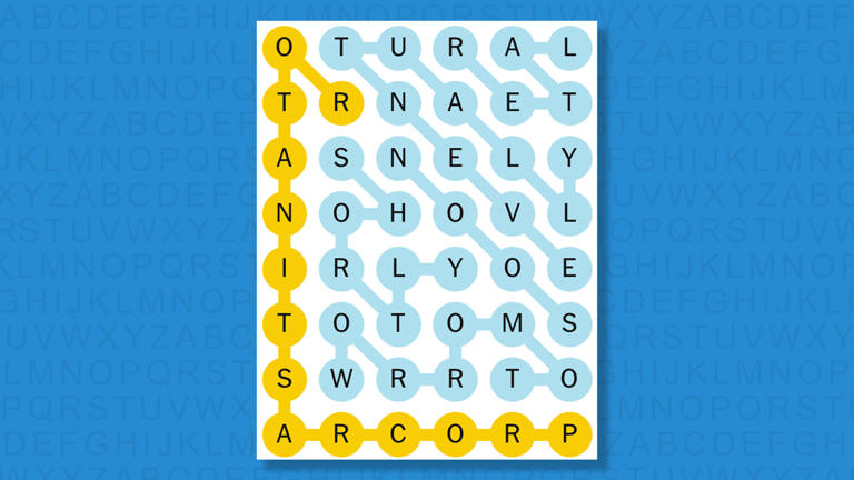 NYT Strands answers for game 678 on a blue background