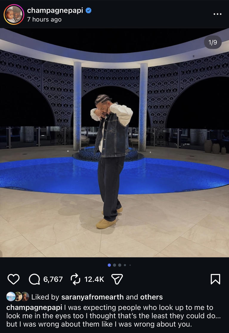 Drake shares cryptic message for 'people who look up to me' as 'Iceman ...