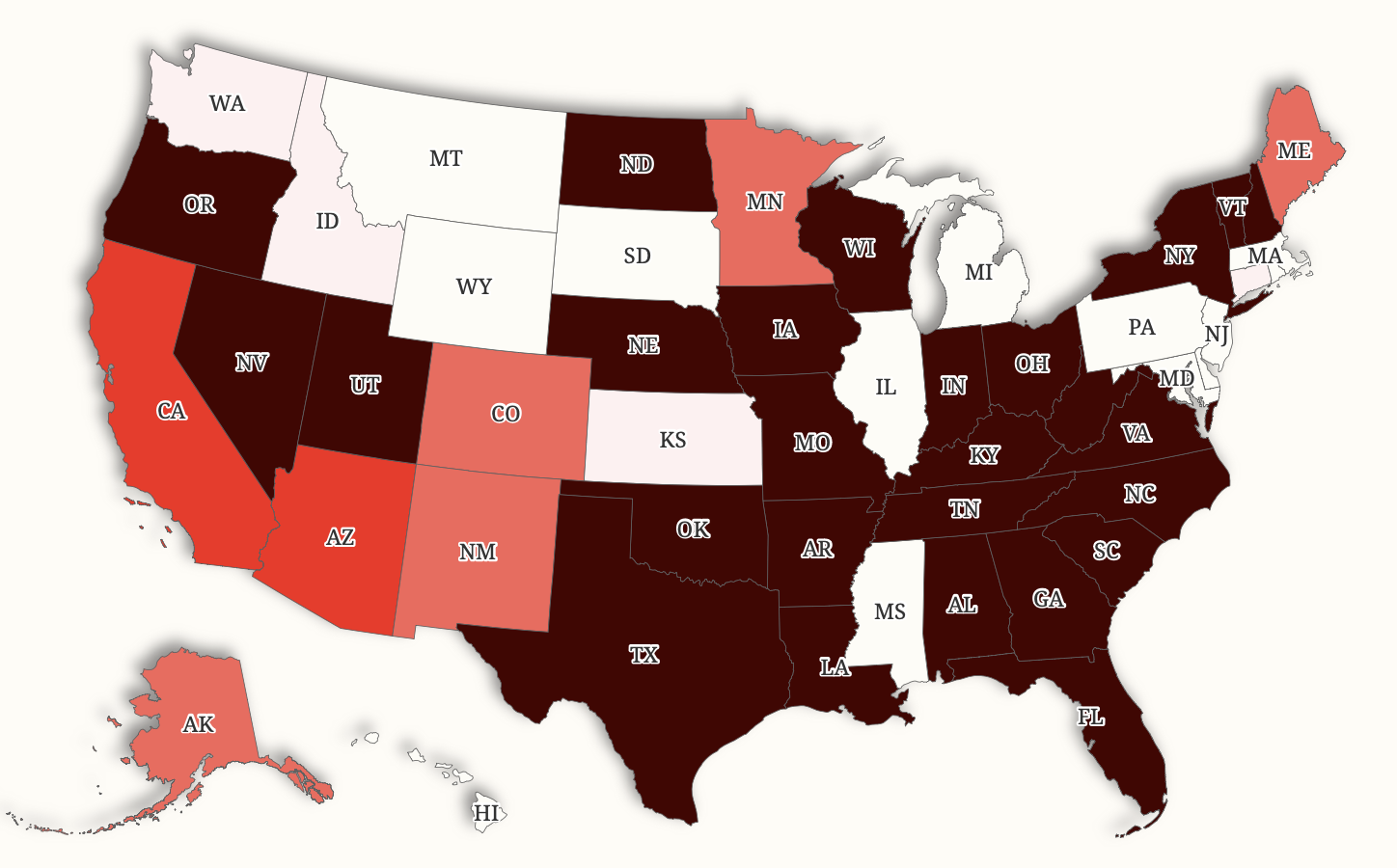 Map shows US states with school phone bans in 2026