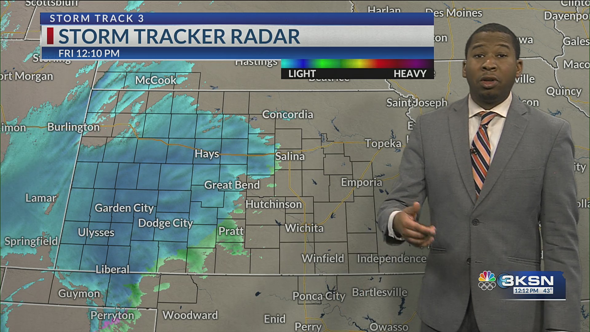 Friday noon forecast