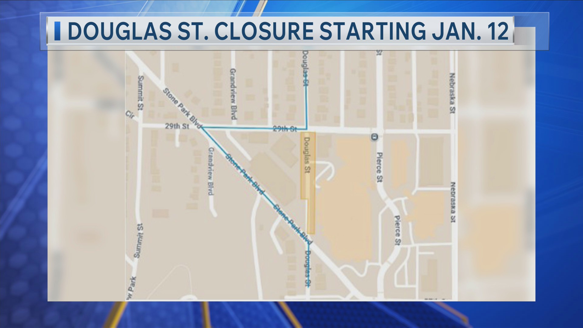 Douglas St. closure starting January 12