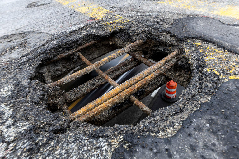 US 31 bridge repair: White Lake Drive overpass closed after hole opens up