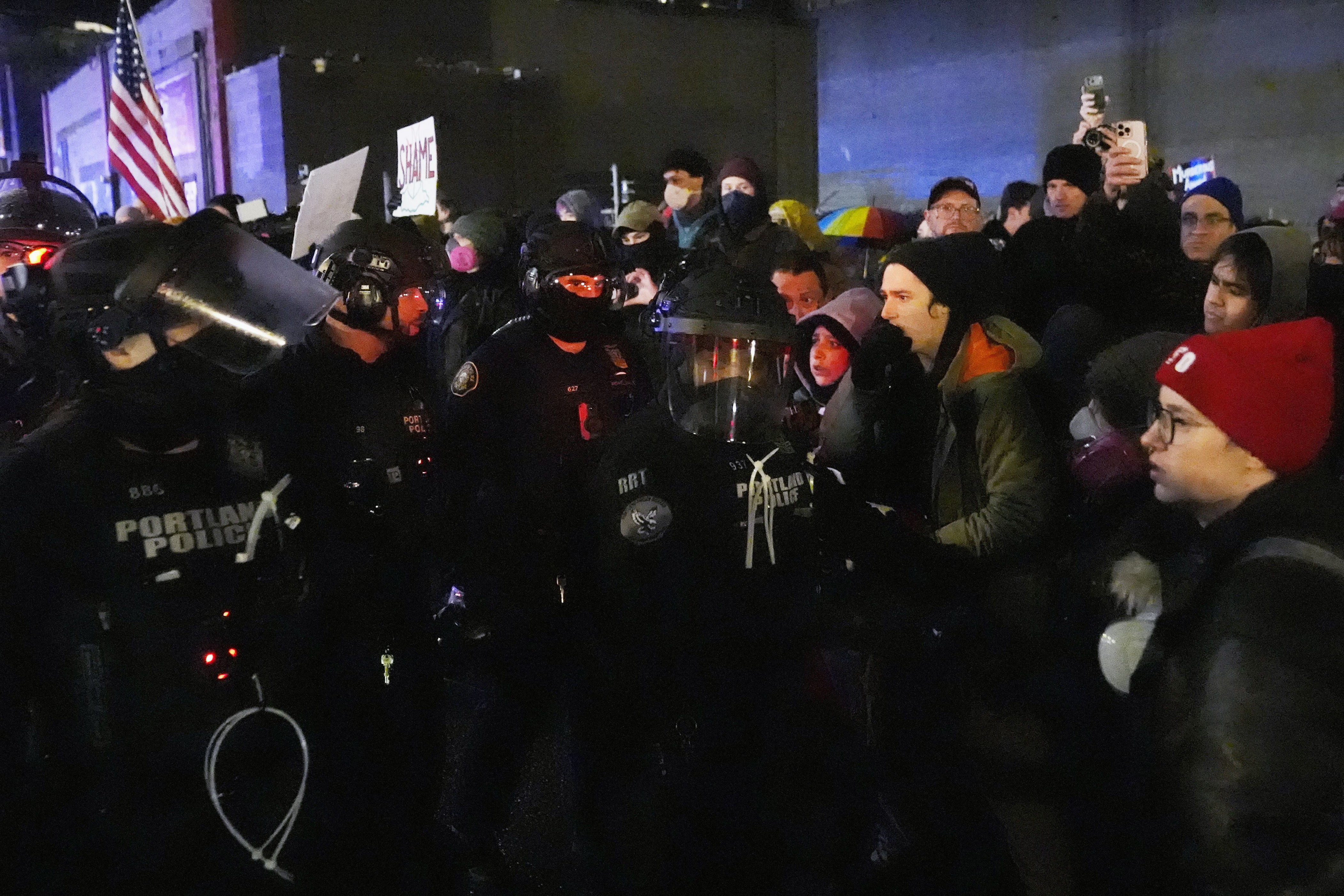 Portland PD: Six protesters arrested outside ICE building