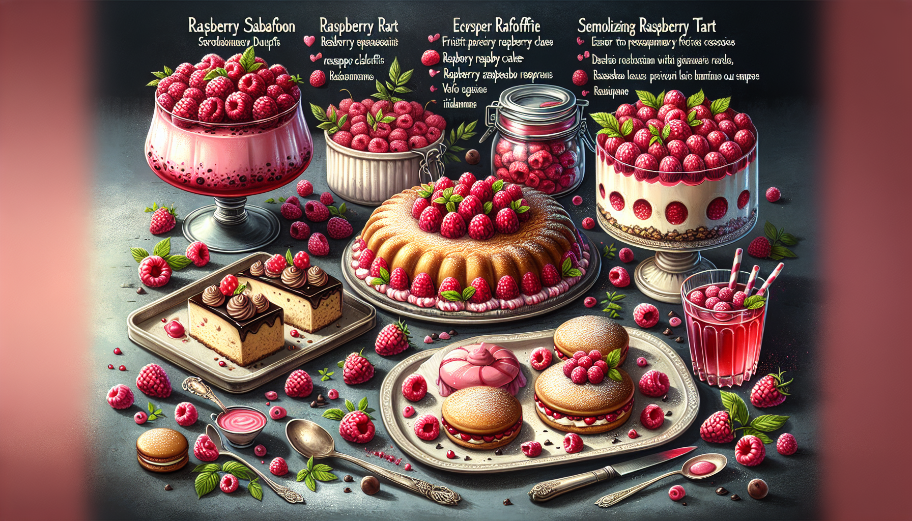 12 recettes aux framboises