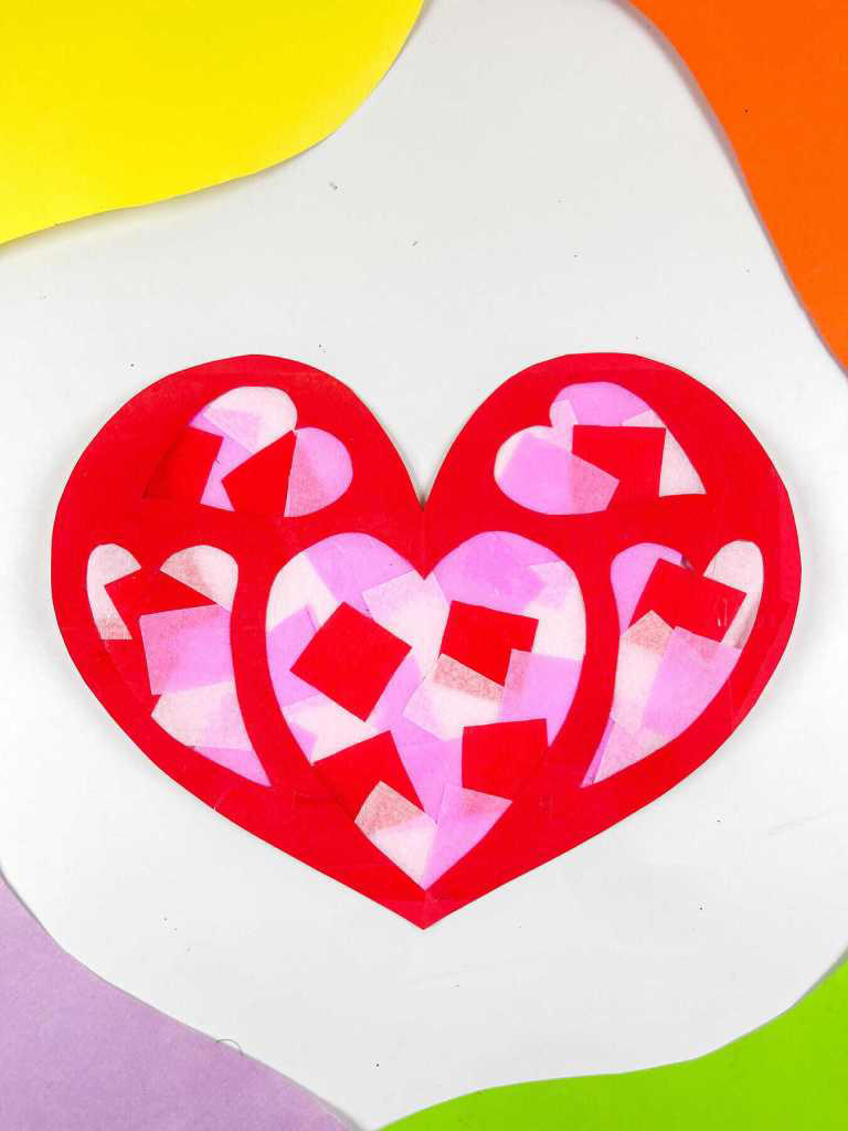 How to make a heart suncatcher: Easy Valentine's kids craft