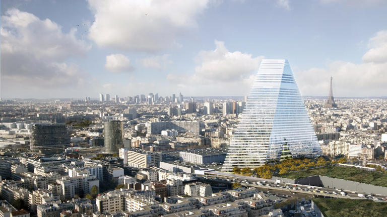 À Paris, ce nouveau gratte-ciel, mystérieuse pyramide de 180 mètres, va ...