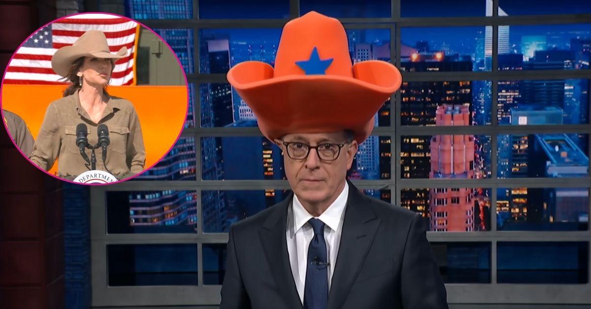 Late-night hosts mock Kristi Noem's 'stupid hat' she wore at press ...
