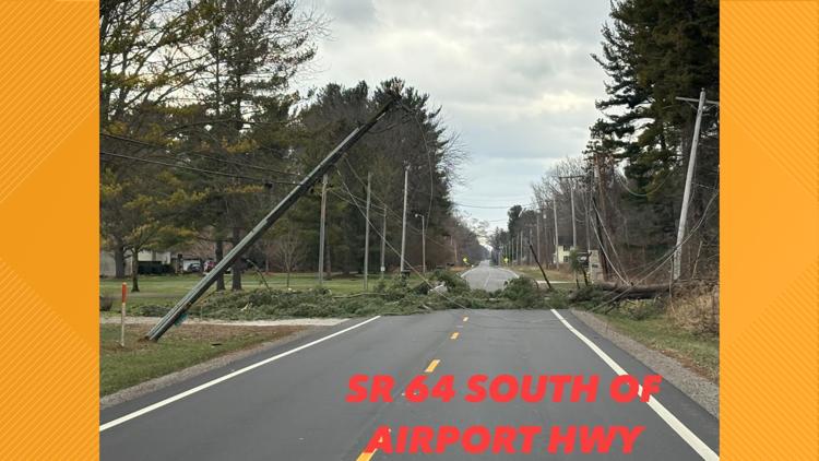 Downed tree, power line causes outage in Swanton