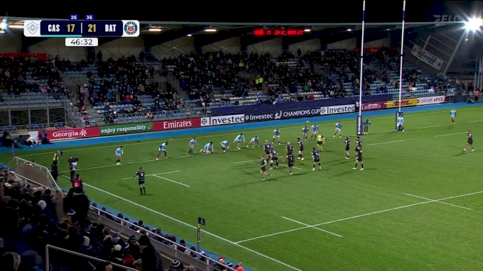 Beno Obano try for Bath - Castres vs Bath - 2025-26 Champions Cup round 3