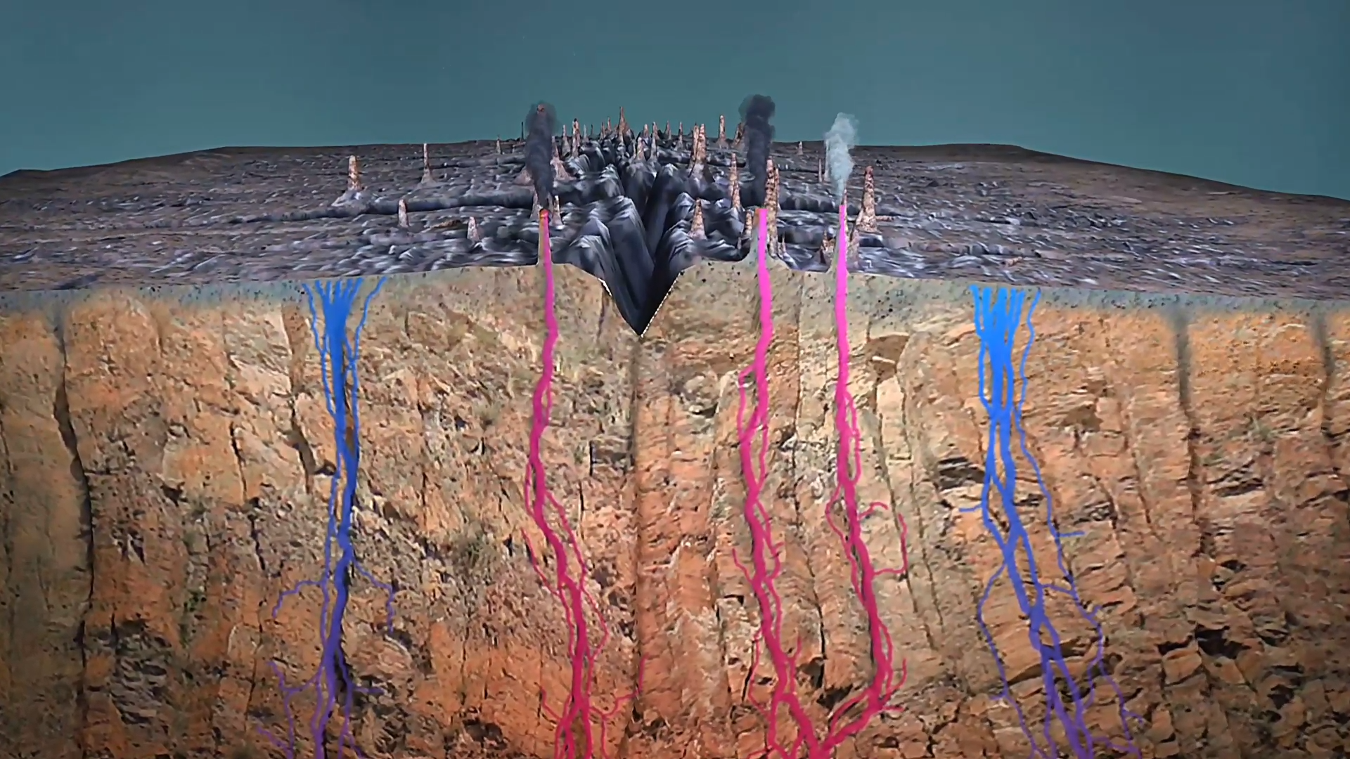 Underwater volcano unleashes unseen giant creatures