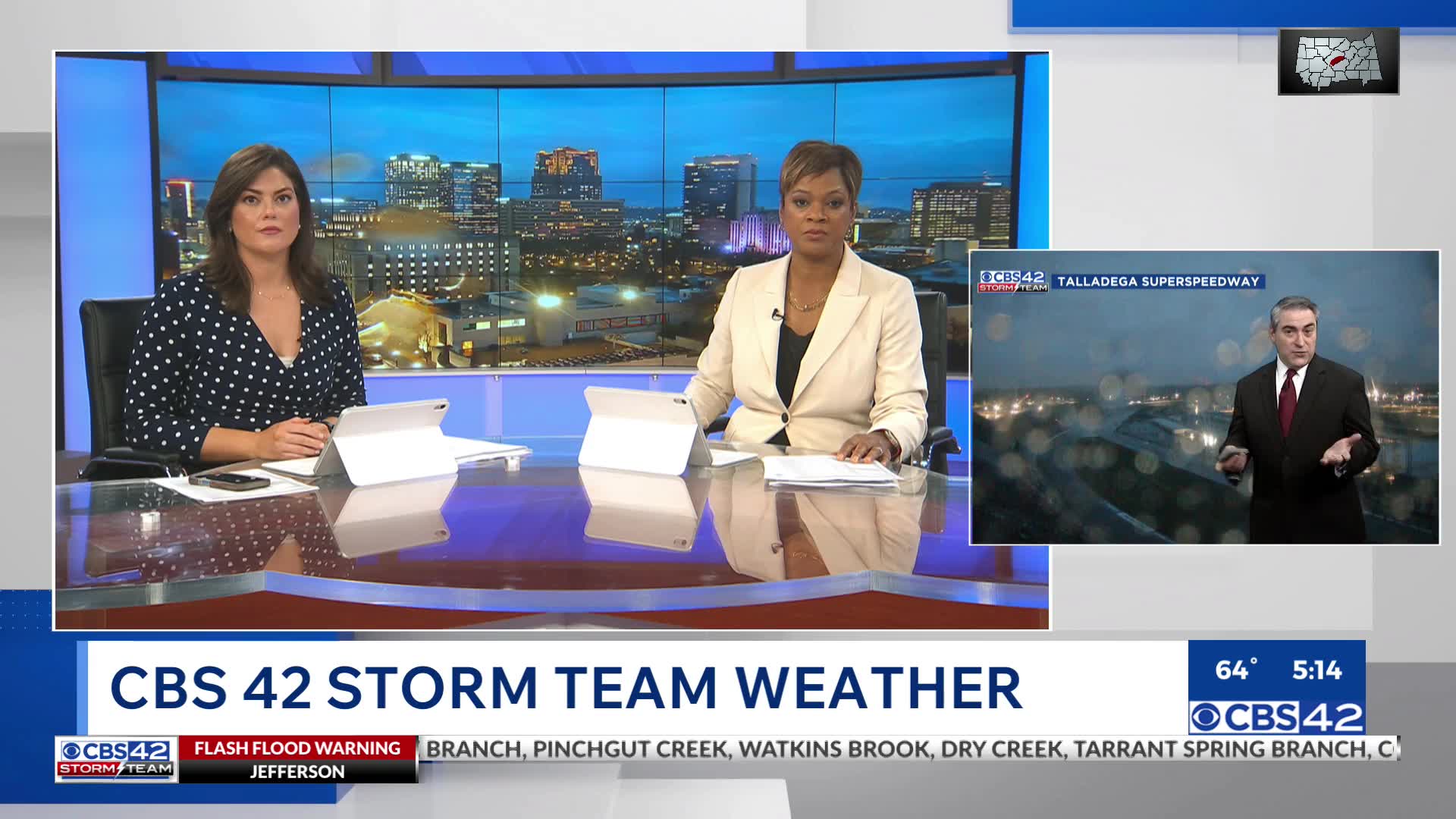 Weather aware: Flash flooding risk & severe threat tonight - CBS 42 ...