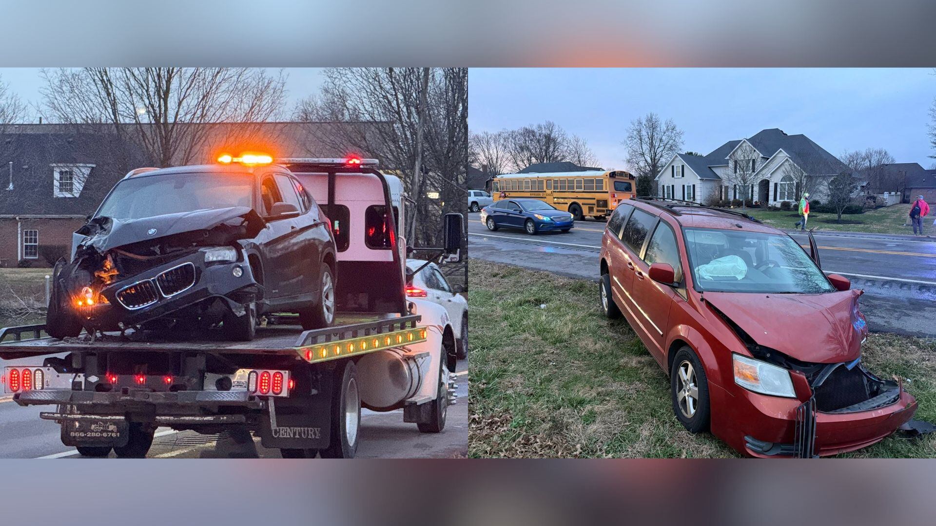 1 injured in multi-vehicle crash involving school bus in Murfreesboro