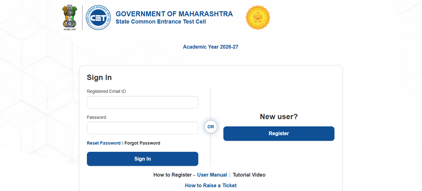 MHT CET 2026 registration begins for UG courses in PCB and PCM groups ...