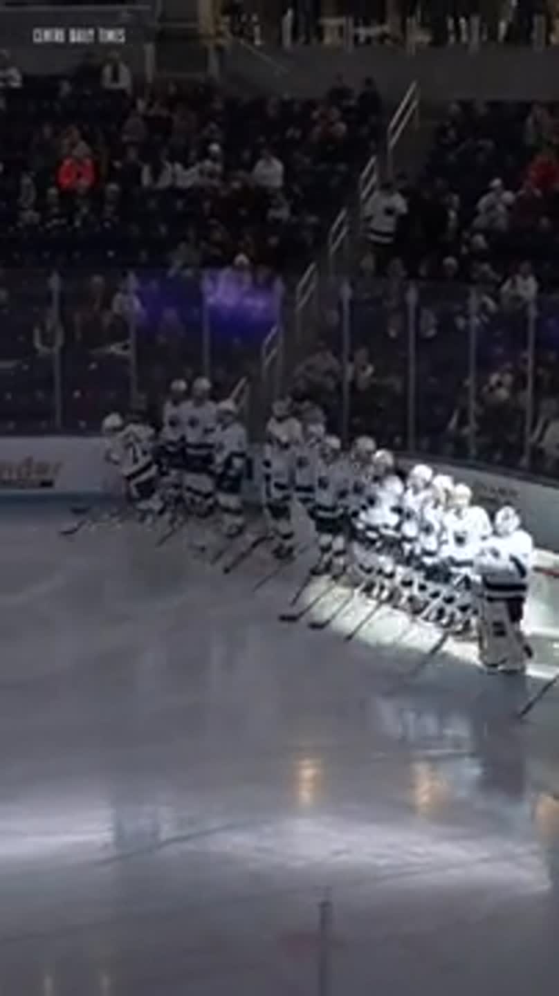 Penn State men's hockey starting line introduced before Minnesota game