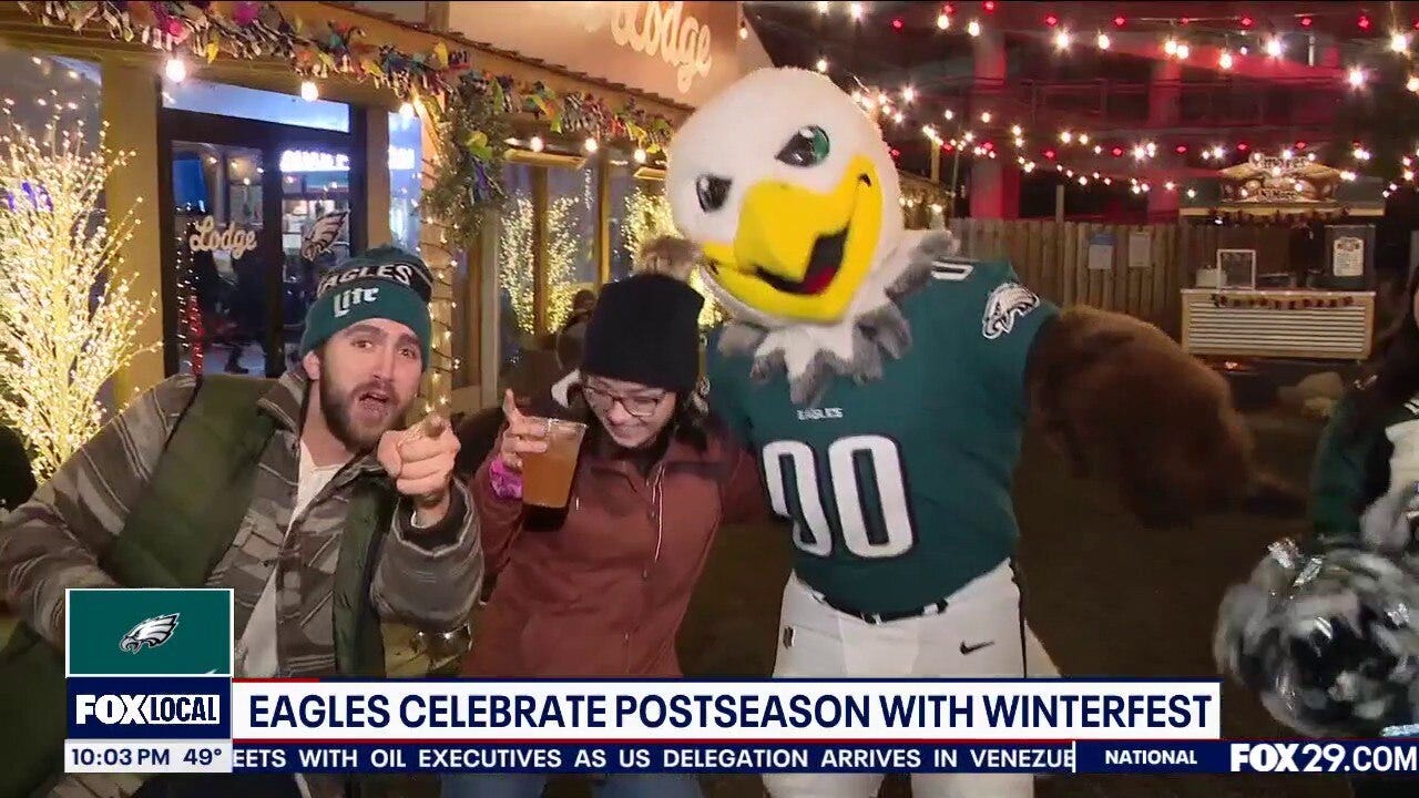 Inside Eagles night at Independence Blue Cross RiverRink Winterfest